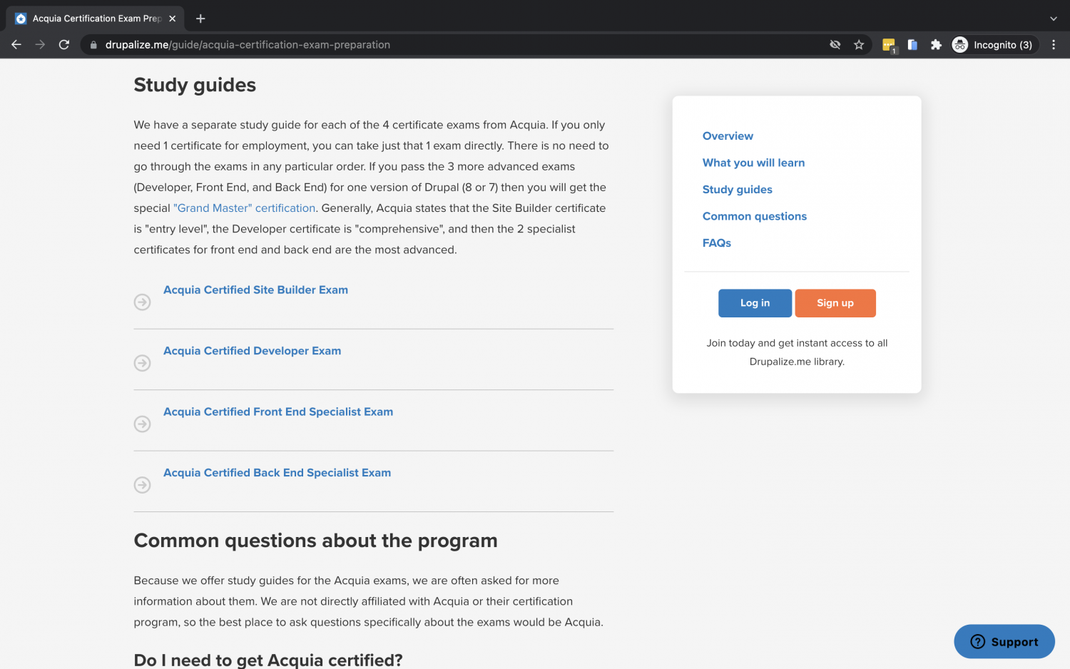 Acquia certification "To be or not to be". My experience | ZANZARRA